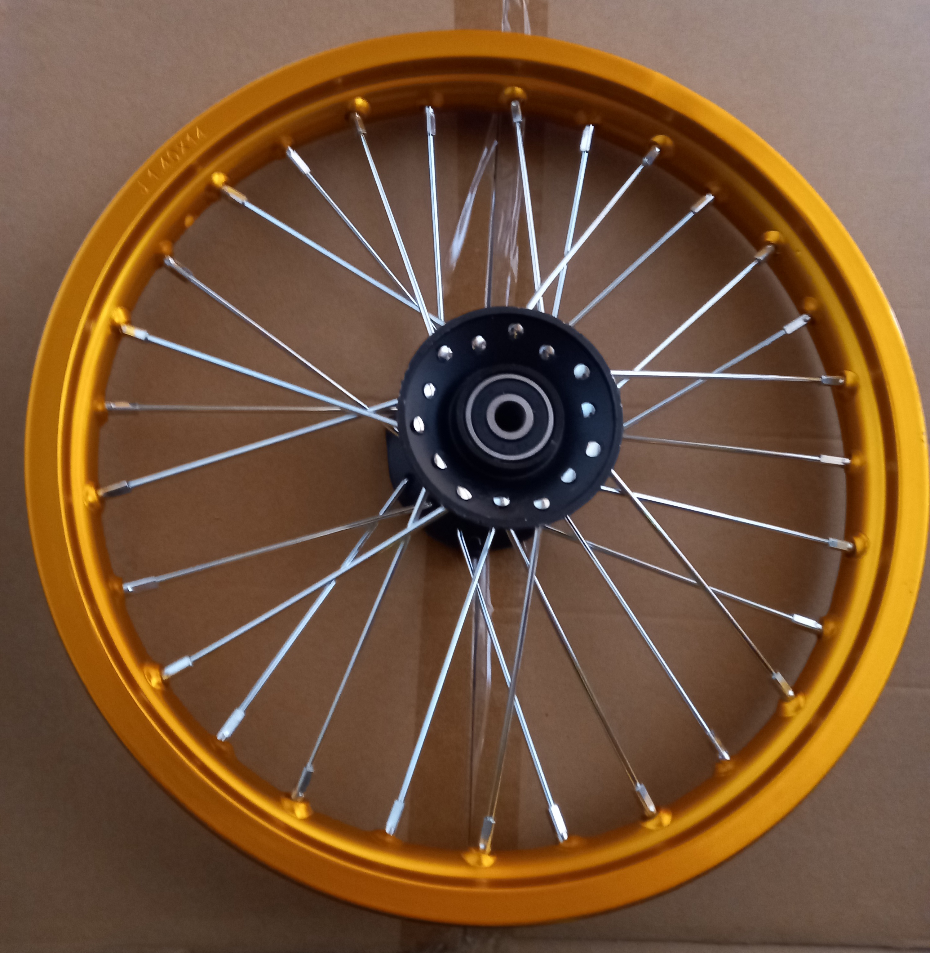 Kindermotorräder Galler - Felge 14 Zoll vorne gold E-Cross Tiger 1300